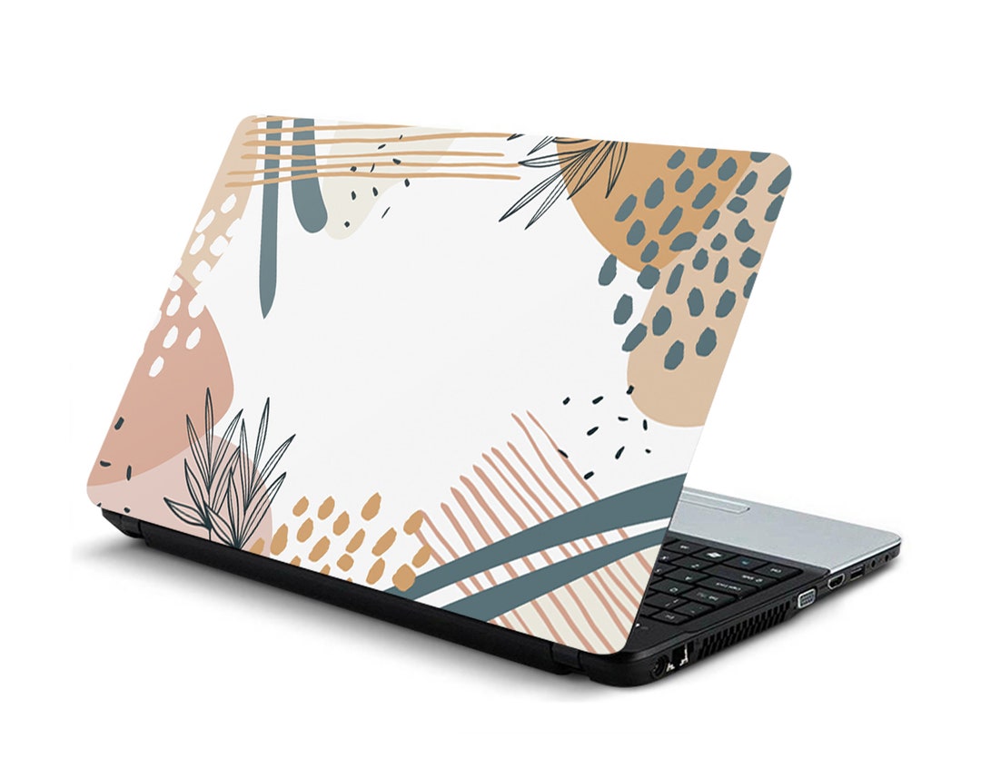Beige Abstraction Leaves Skin Laptop Skin Vinyl Dell XPS HP Envy Lenovo ...