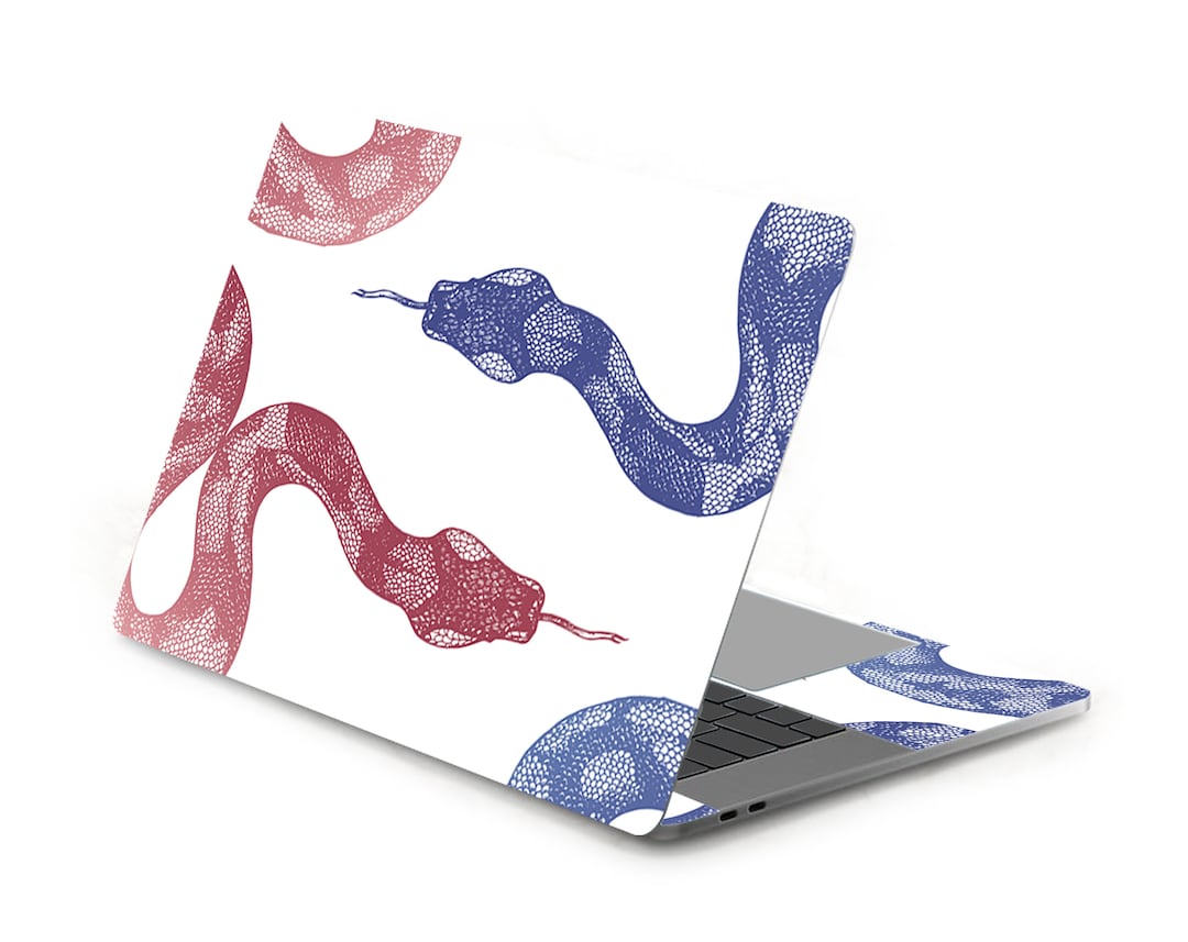 Pink Blue Snakes Laptop Haut Reptilien Tiere Notebook Vinyl Dell ...