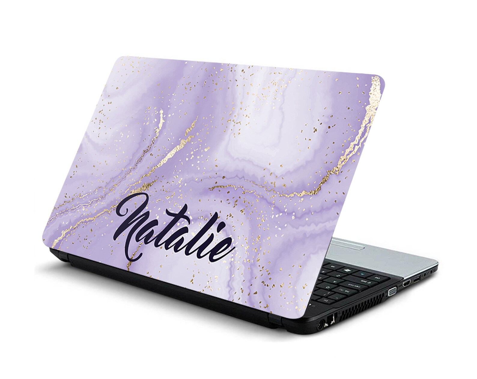 Purple Marble Laptop Skin Name Vinyl Dell Inspiron Hp Lenovo Etsy