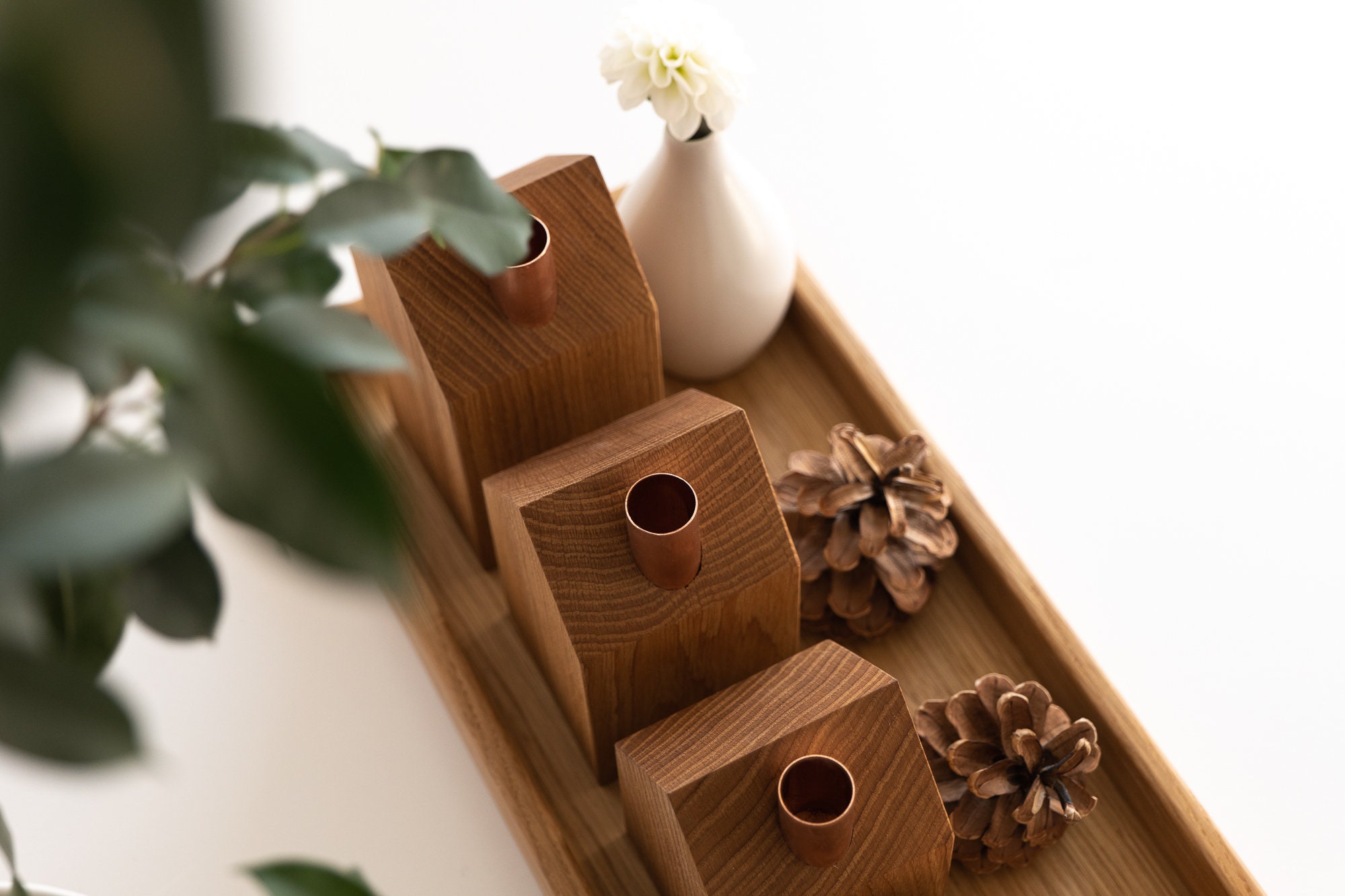 Modern Rustic Style Advent Wreath Oak Wood Advent Candle - Etsy