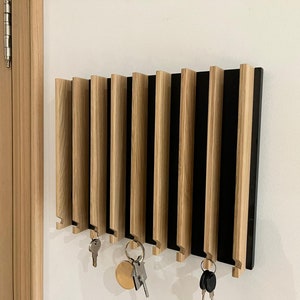 Solid Wood Modern Entryway Mail Key Organizer Modern Key Holder for ...