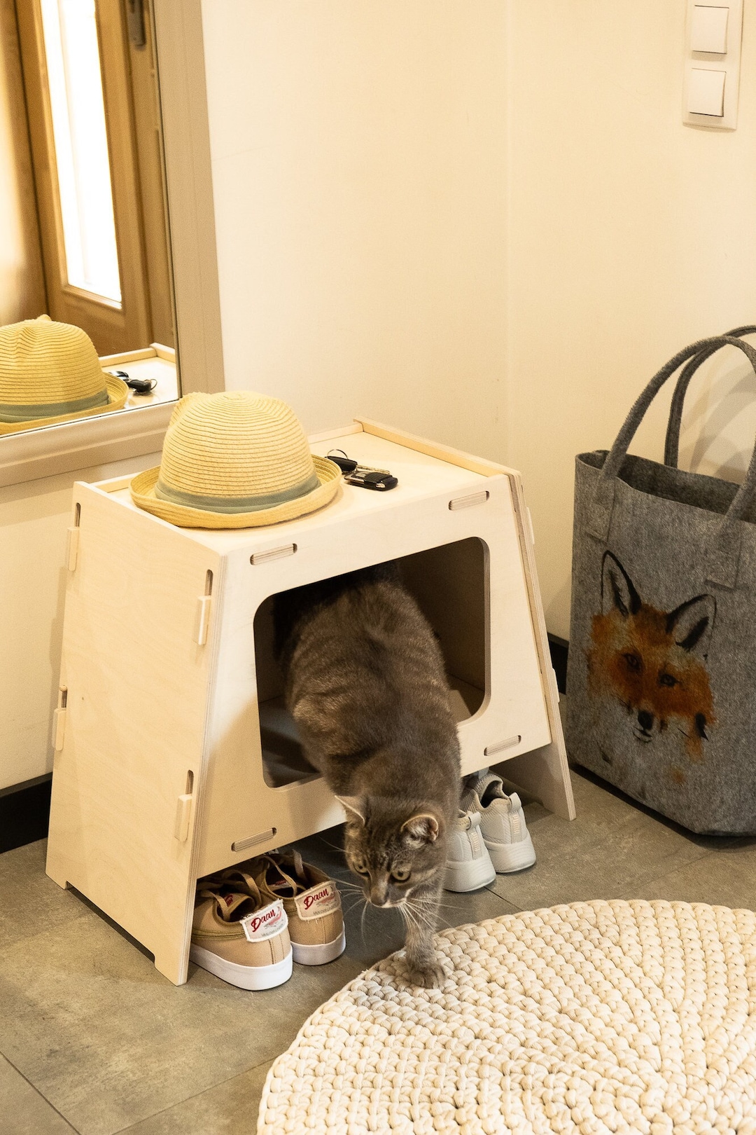 Cat Bed, Cat Furniture, Cat Cute Bed, Cat Cave, Cat Wall Bed, Birch Cat ...