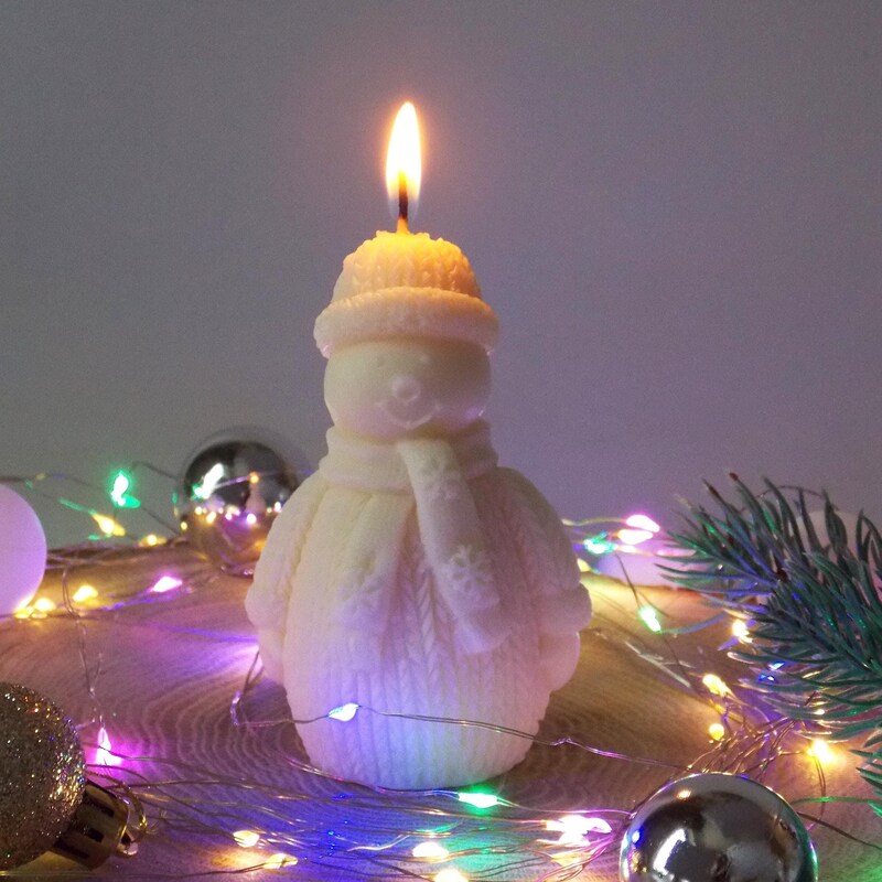 Snowman Candle - Etsy