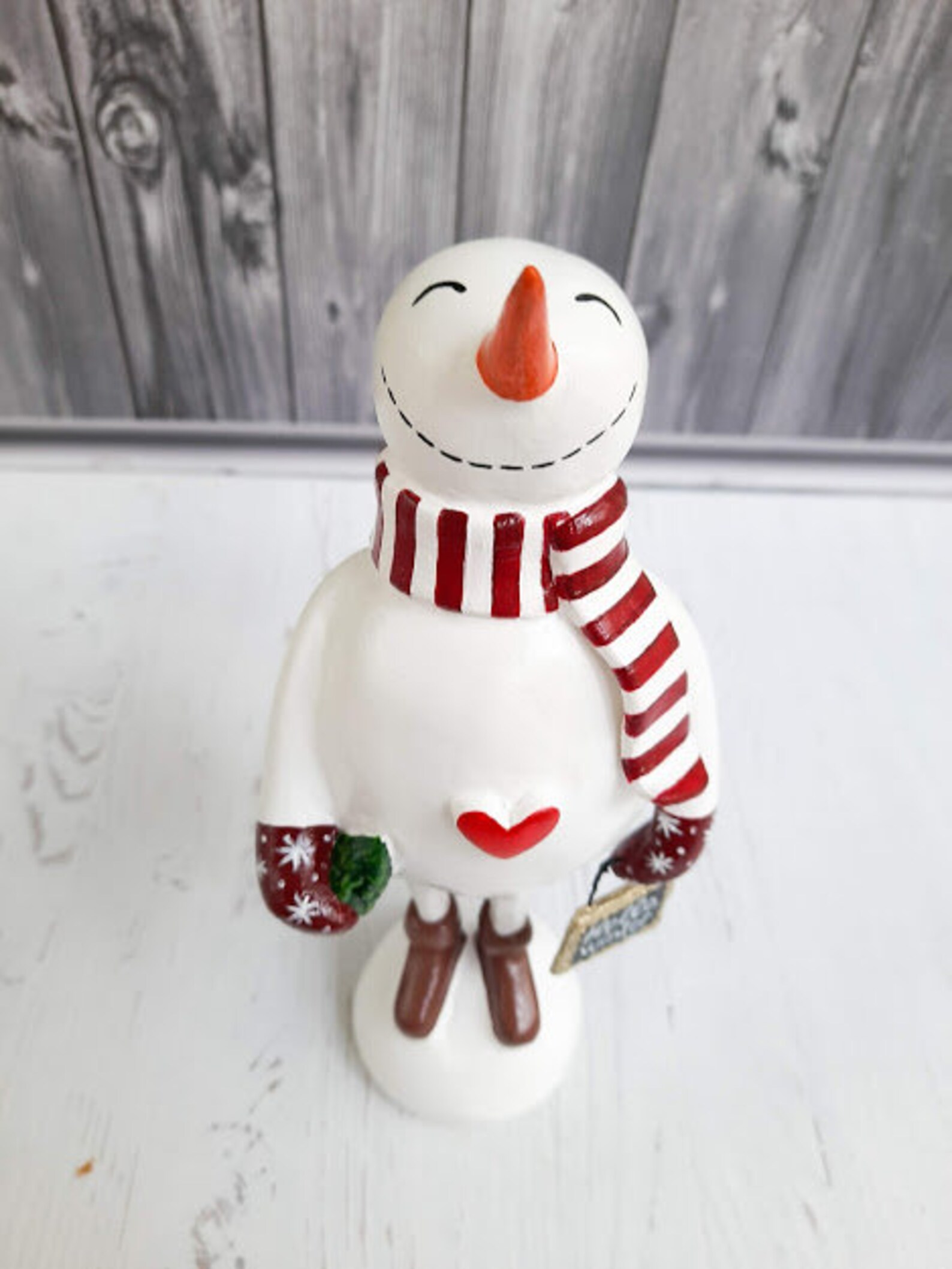 Paper Mache Snowman. Handmade Art Doll | Etsy