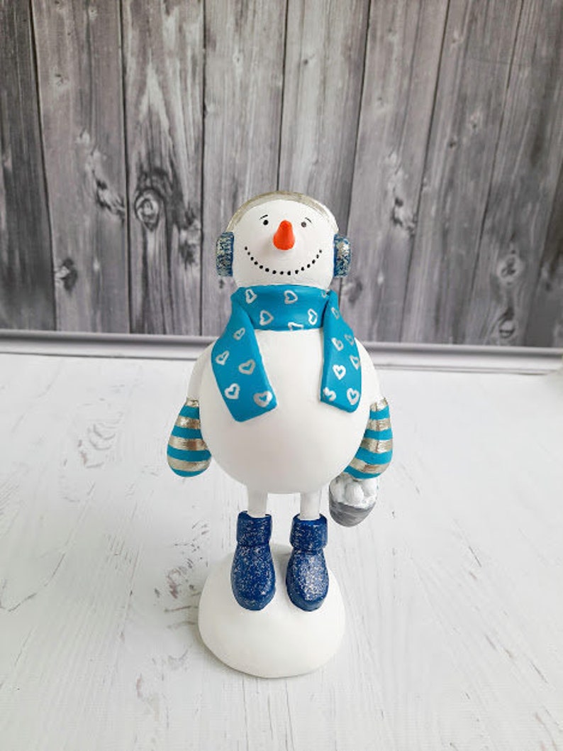 Paper mache snowman. Christmas frosty snowman | Etsy