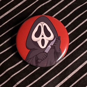 Scream Ghost Face Call Me Bloody Cute Horror Laminated Buttons - Etsy