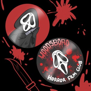 Scream Ghost Face Call Me Bloody Cute Horror Laminated Buttons - Etsy