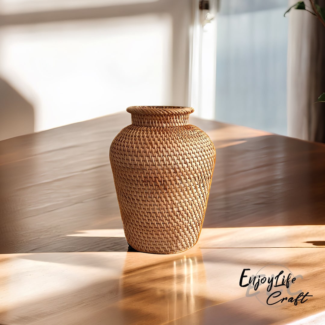 Rattan Flower Vase,rattan Flower Basket,natural Woven Flower Basket ...