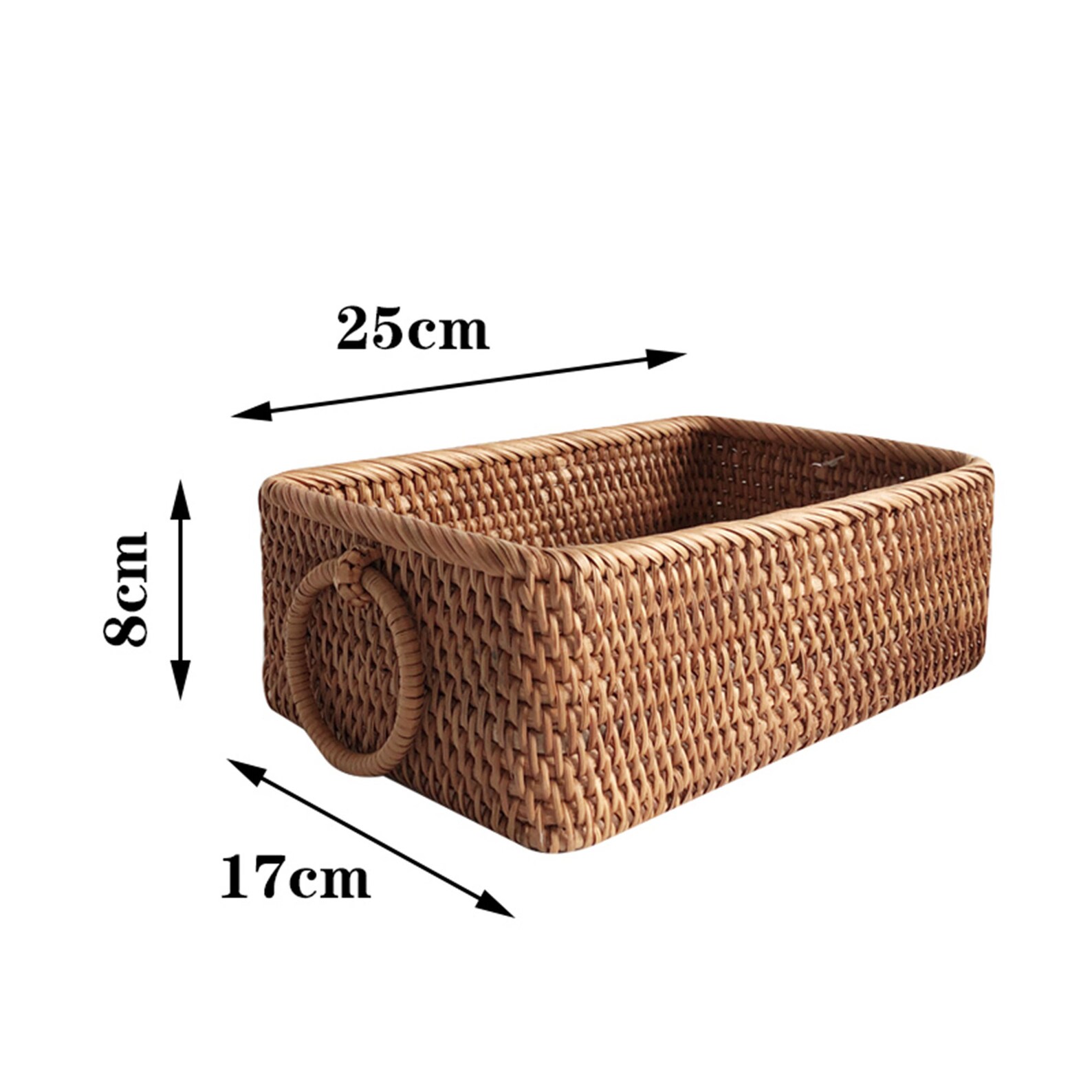 Rattan Woven Square Storage Basketrattan Cosmetic Storage - Etsy
