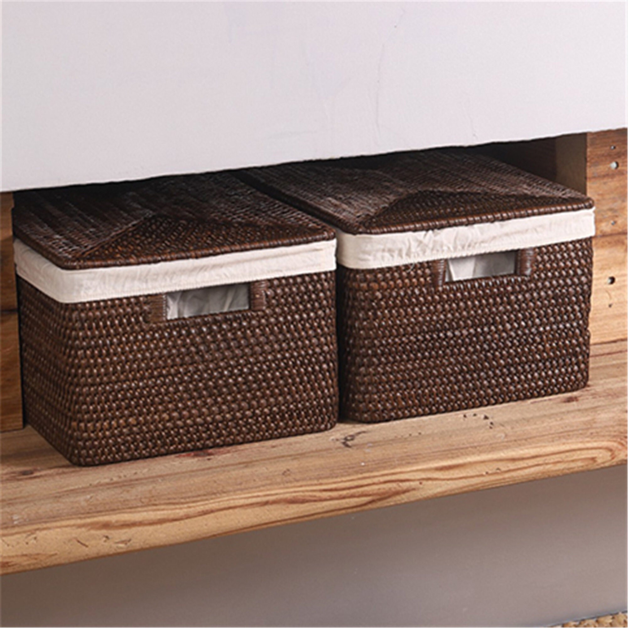 Rattan Weave Square Storage Basketrattan Storage Basket With - Etsy