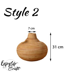 Rattan Flower Vase,rattan Natural Woven Flower Basket,housewarming ...