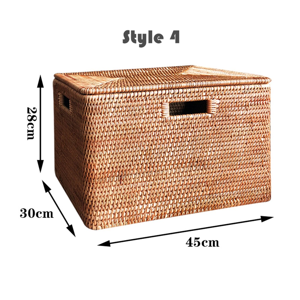 Rattan Weave Square Storage Basketrattan Storage Basket With - Etsy
