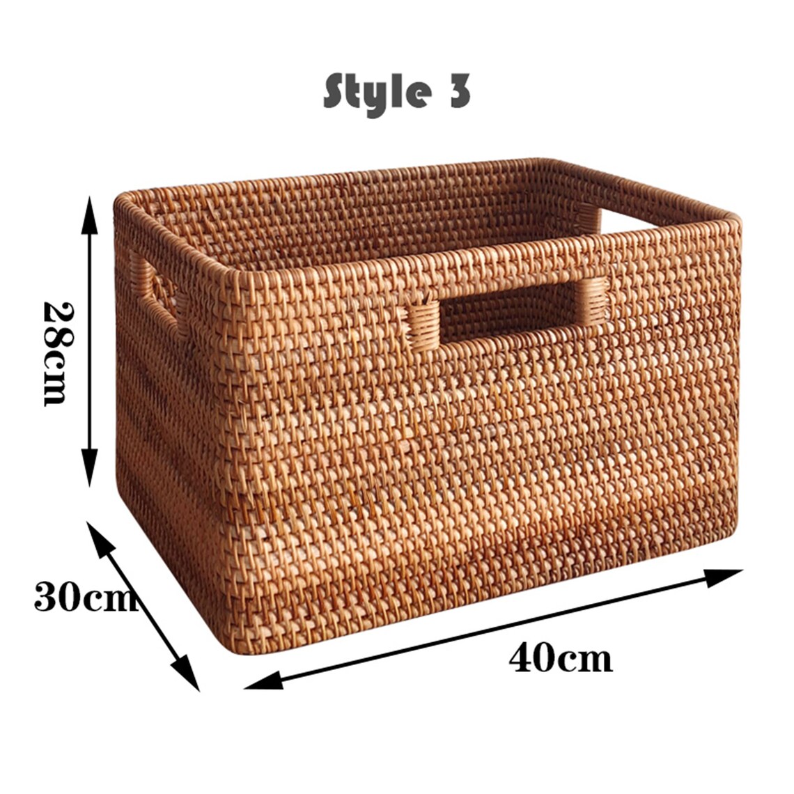 Rattan Weave Square Storage Basketrattan Storage Basket With - Etsy