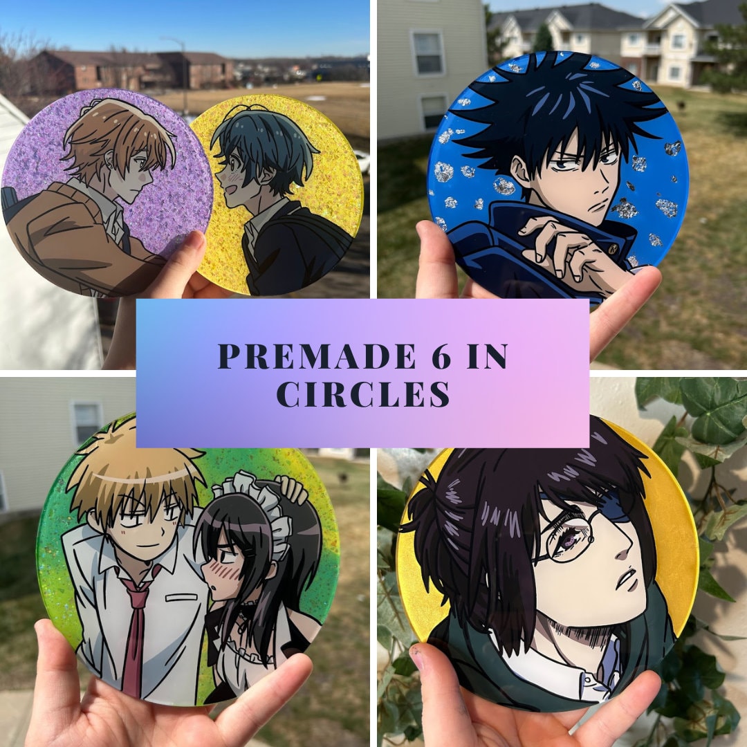 Premade 6 in Anime Circle Plexiglass Paintings - Etsy
