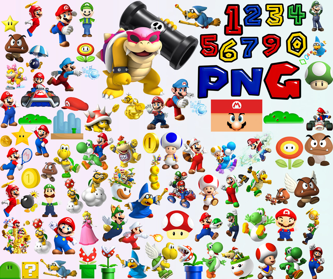 Super Mario SVG Bundle Mario Set Paper Mario Luigi Mario - Etsy
