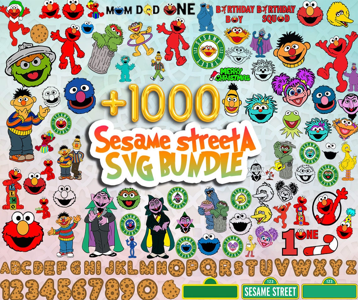 Sesame Street Svg Bundle Sesame Monsters Svg Red Monster Svg Sexiz Pix
