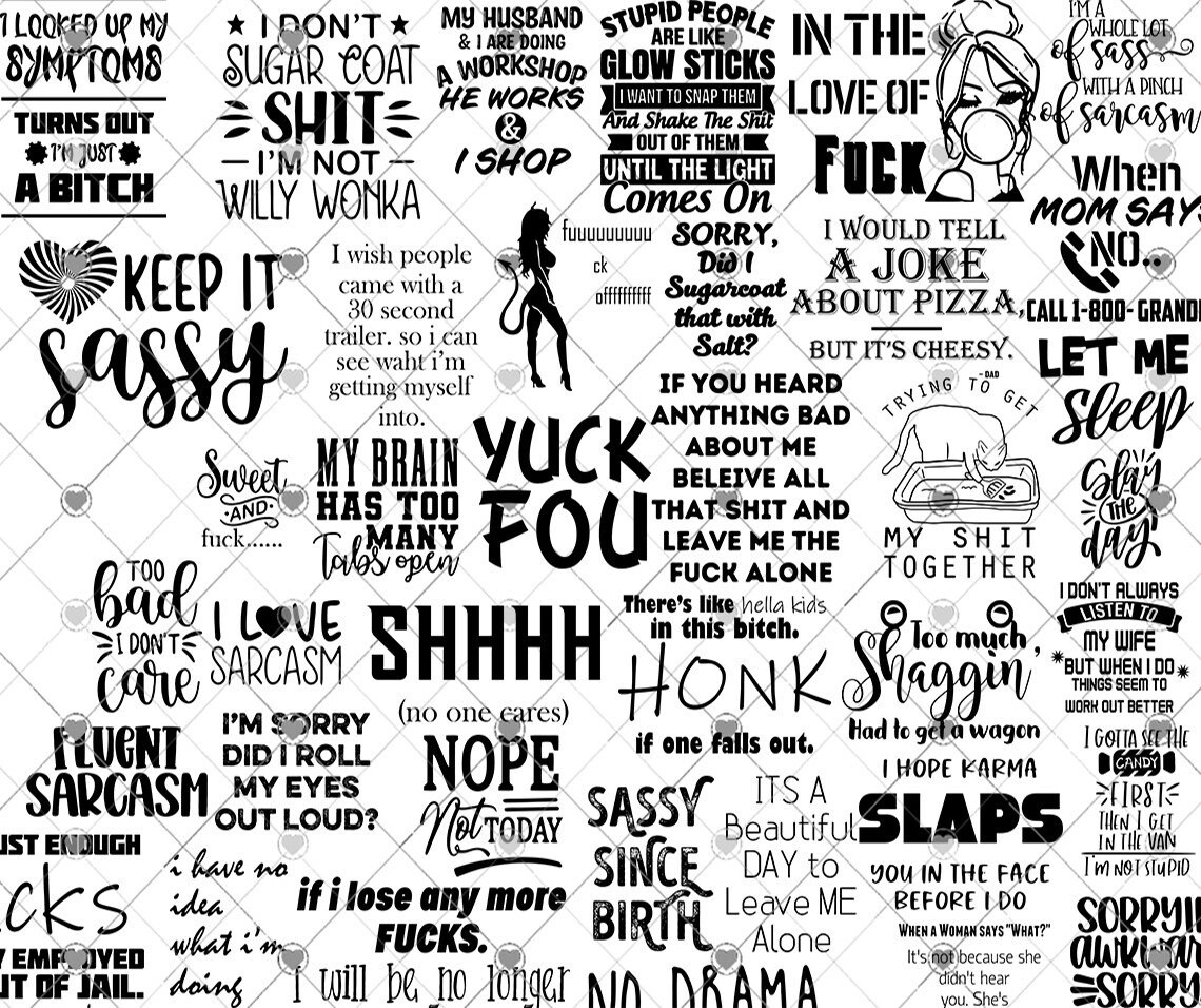 Sarcastic Svg Bundle Funny Quotes Svg Cut File Sarcastic Etsy Australia