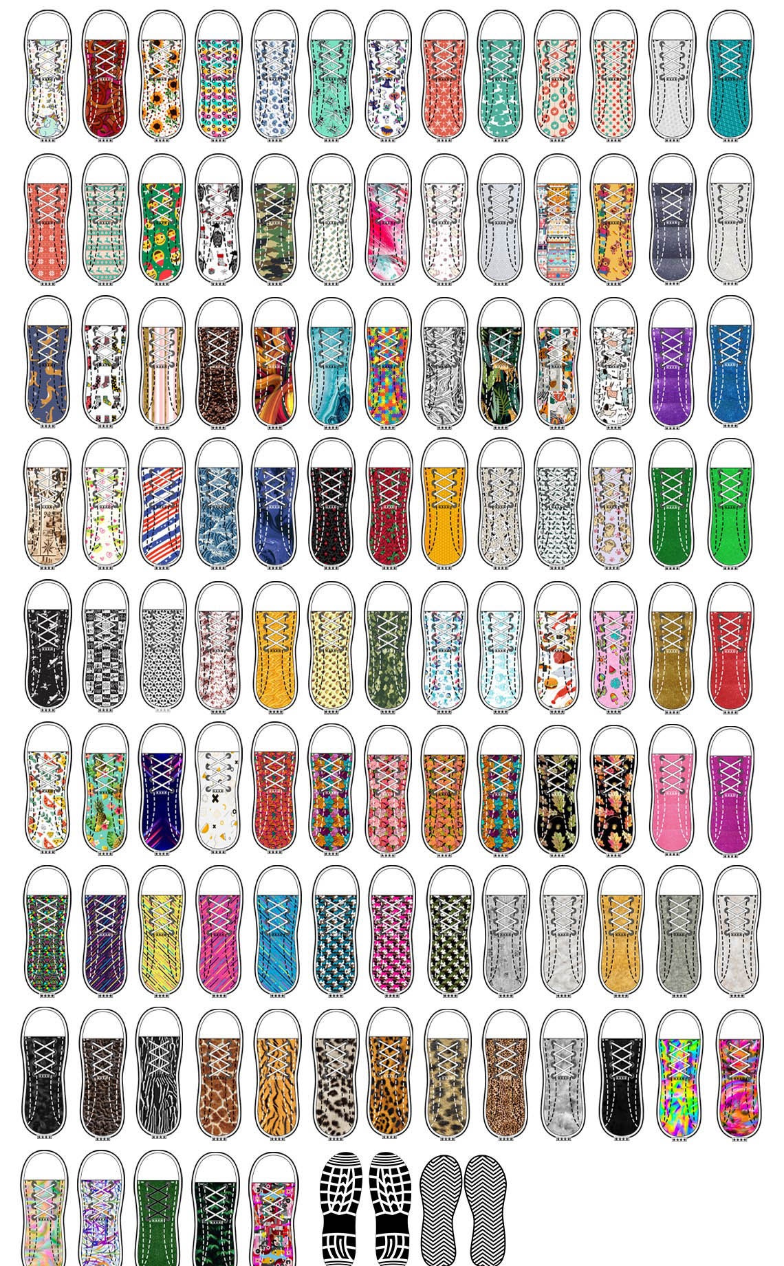 300 Shoe SOCK Sublimation Designs Design Bundle No Show - Etsy