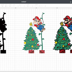 Super Mario Svg Clipart Bundle, Mario Christmas SVG Cut Files for ...