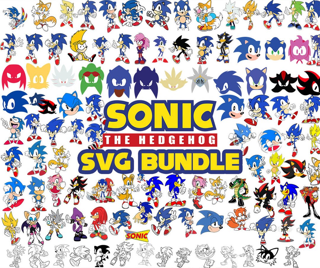 The Hedgehog Svg Bunde, SONIC SVG, the Hedgehog Svg, Sonic Head Svg ...