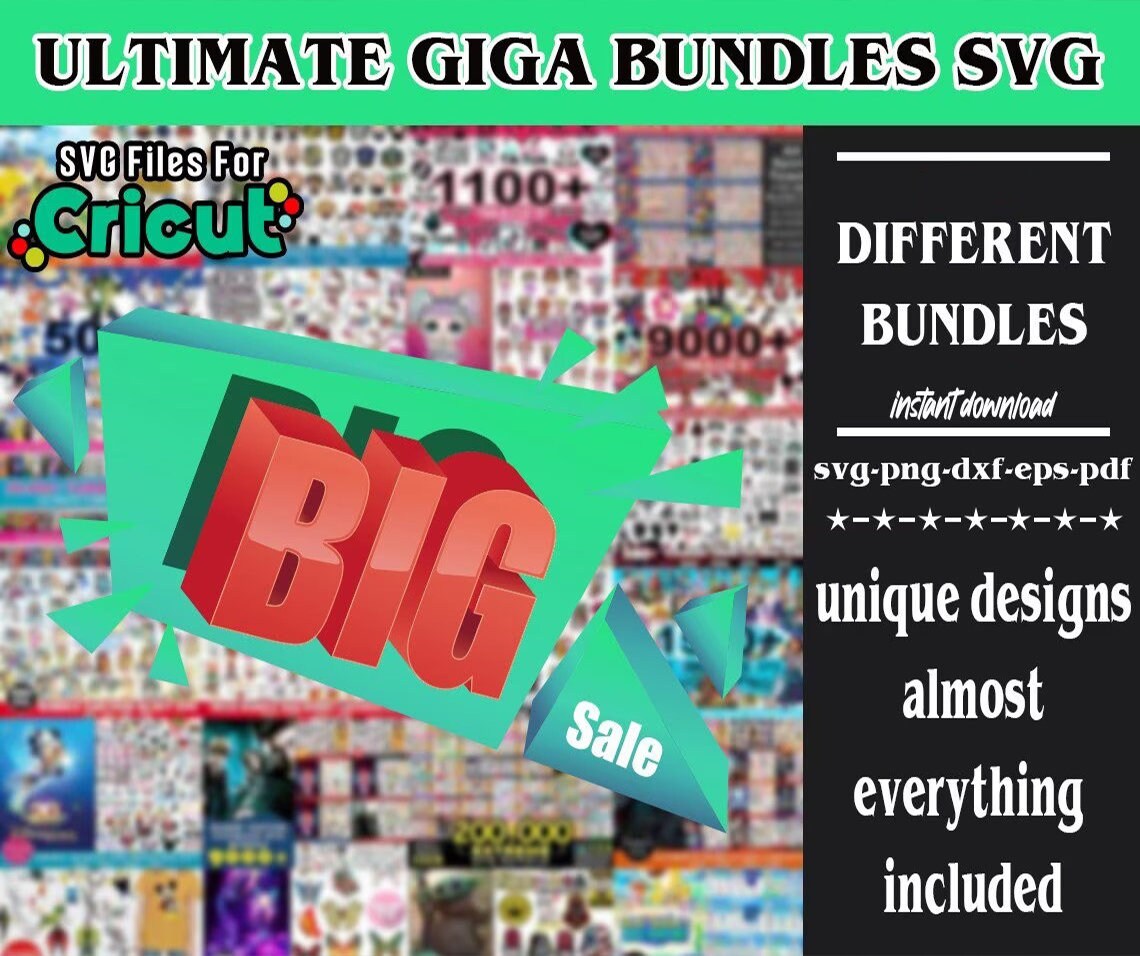 Premium SVG Bundle SVG Cut Files for Cricut Mega Svg Bundle - Etsy