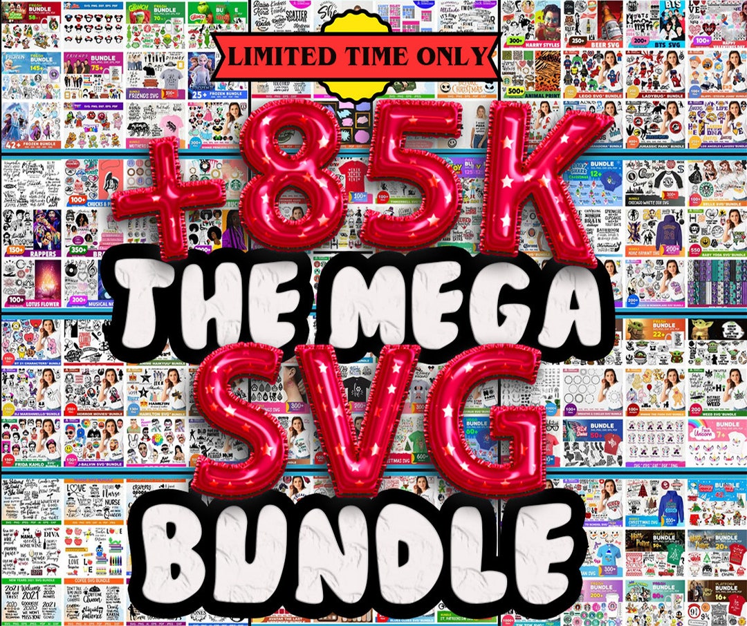 85000+ Svg Cut Files for Cricut, Svg Designs Mega Bundle, Silhouette ...