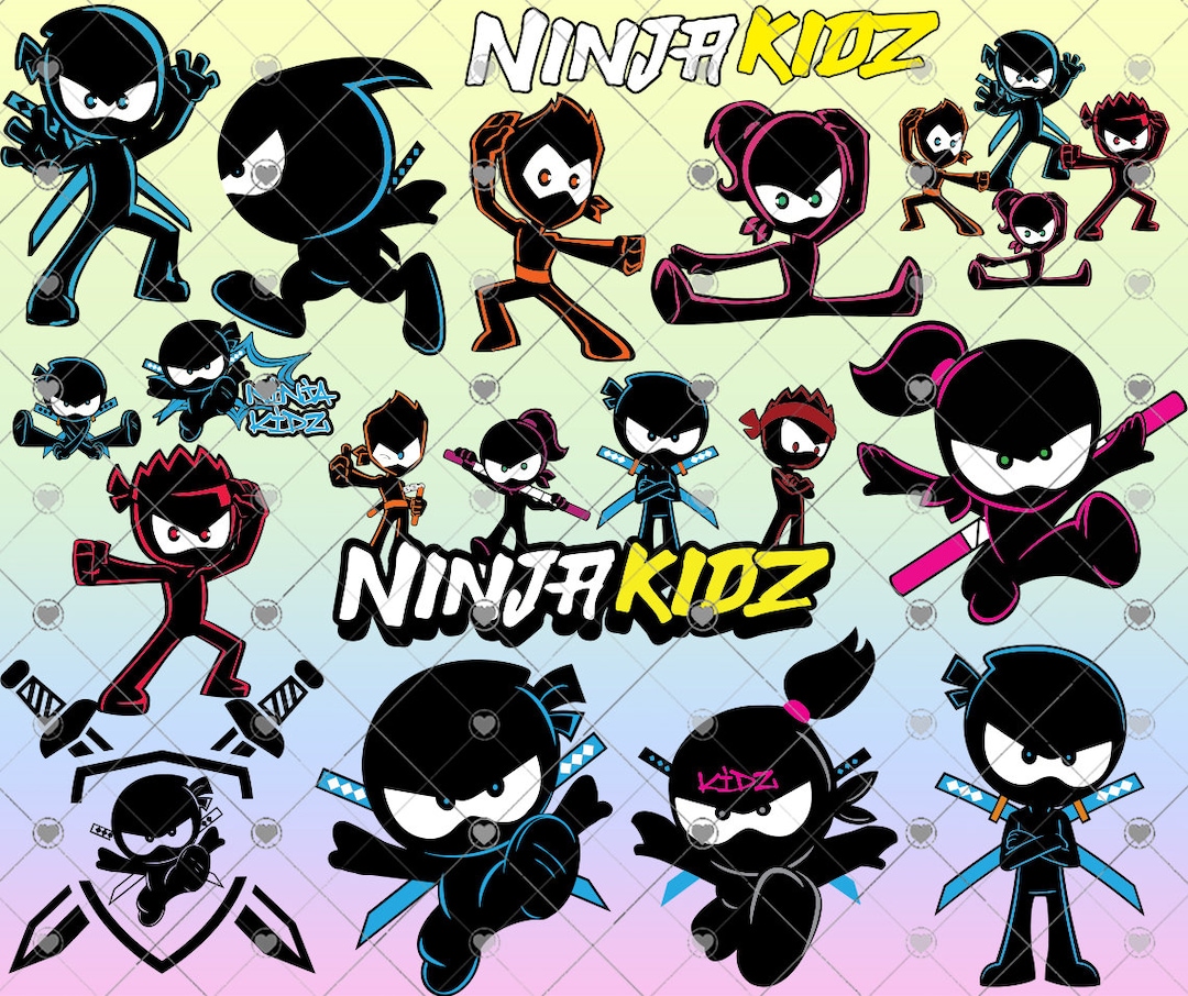 Funny Ninja Svg, Ninja for Kidz Svg Bundle, Cricut, Cut Files, Bundle ...