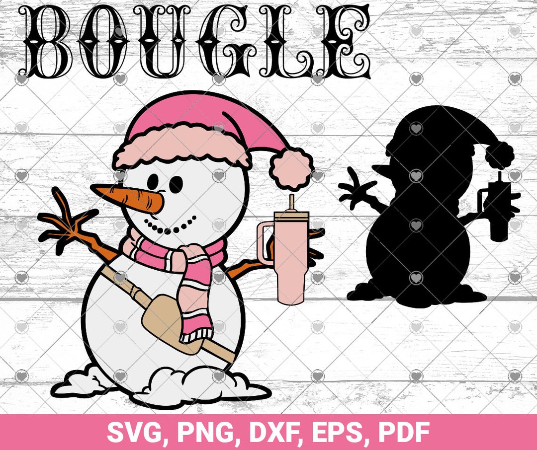 Boojee Snowman SVG Layered Design, Bougie Snowman Stanley Tumbler Belt ...