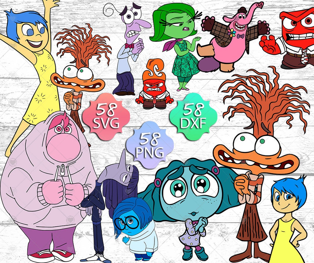 Inside Out 2 SVG, Inside Out 2 Clipart PNG SVG, Ira, Alegría, Tristeza ...