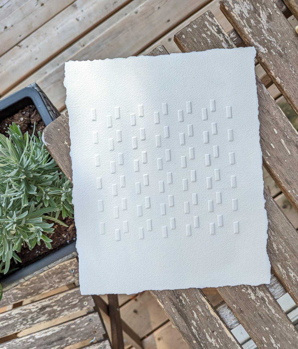 STOCKED I Minimalist Embossed Art Print Original Art Stagger - Etsy