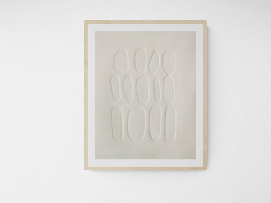 STOCKED I Minimalist Embossed Art Print, Original Art, Embossed Paper ...