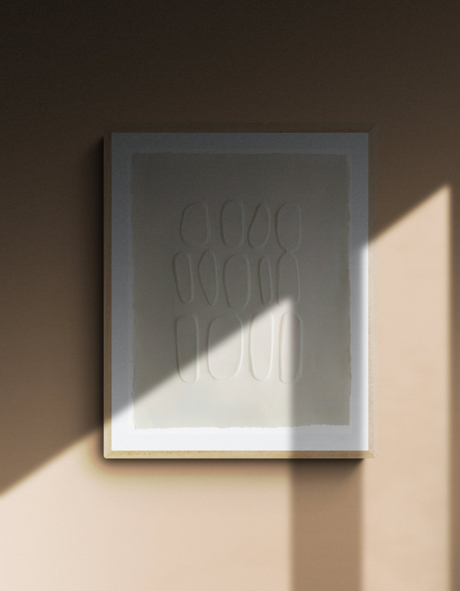 STOCKED I Minimalist Embossed Art Print, Original Art, Embossed Paper ...