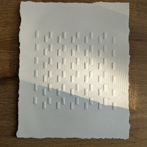 STOCKED I Minimalist Embossed Art Print Original Art Stagger - Etsy