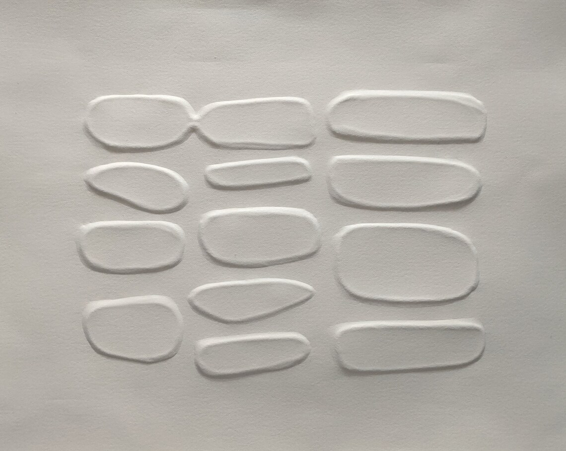 STOCKED I Minimalist Embossed Art Print, Original Art, Embossed Paper ...
