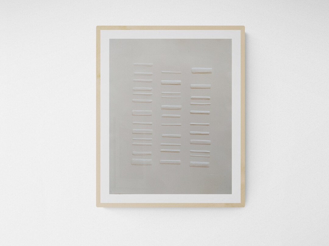 STOCKED I Minimalist Abstract Embossed Art Print, Original Embossed Art ...