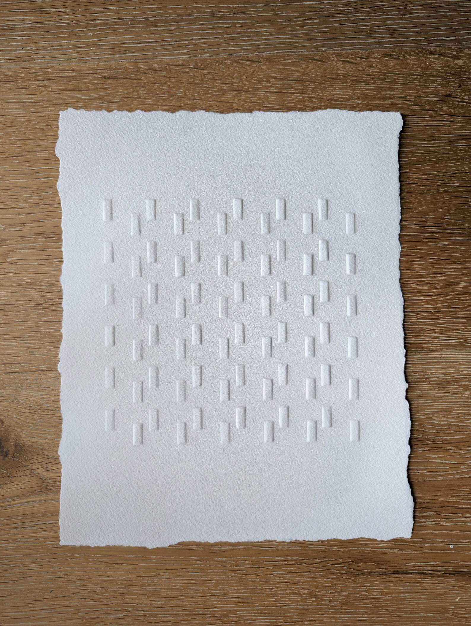 STOCKED I Minimalist Embossed Art Print, Original Art, Stagger I - Etsy