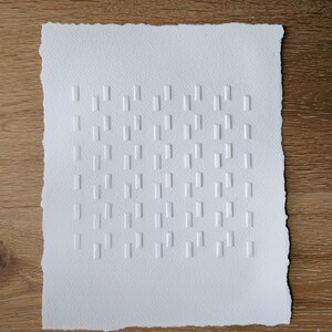 STOCKED I Minimalist Embossed Art Print, Original Art, Stagger I - Etsy ...