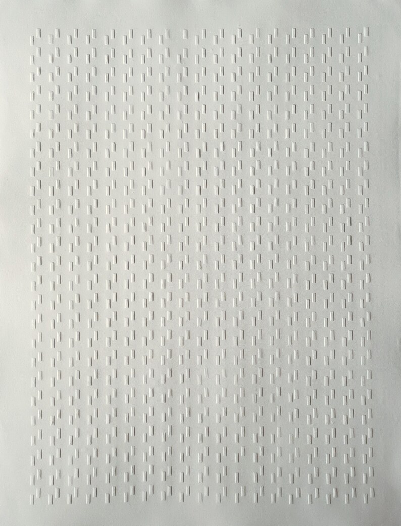 STOCKED I Minimalist Embossed Art Print, Original Art, Stagger I - Etsy