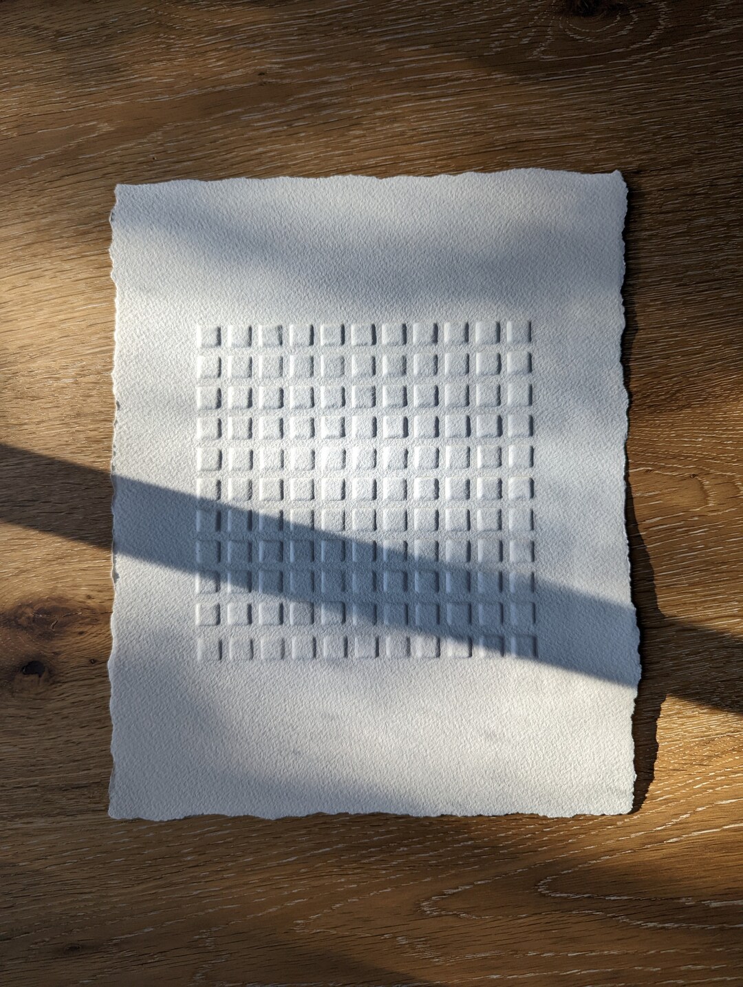 STOCKED I Minimalist Embossed Art Print, Original Art, Grid #1 - Etsy