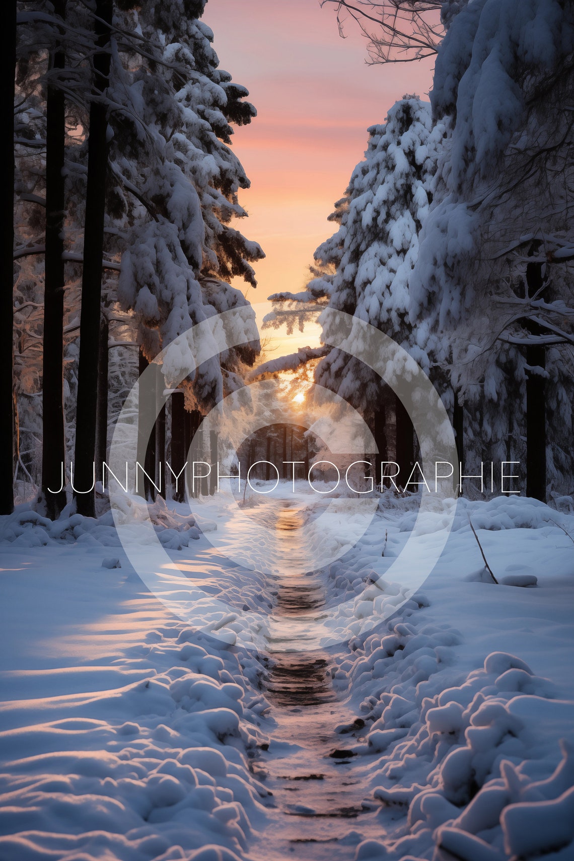 6 Digital Background of Fir Forest Scene for Photoshop, Photography ...