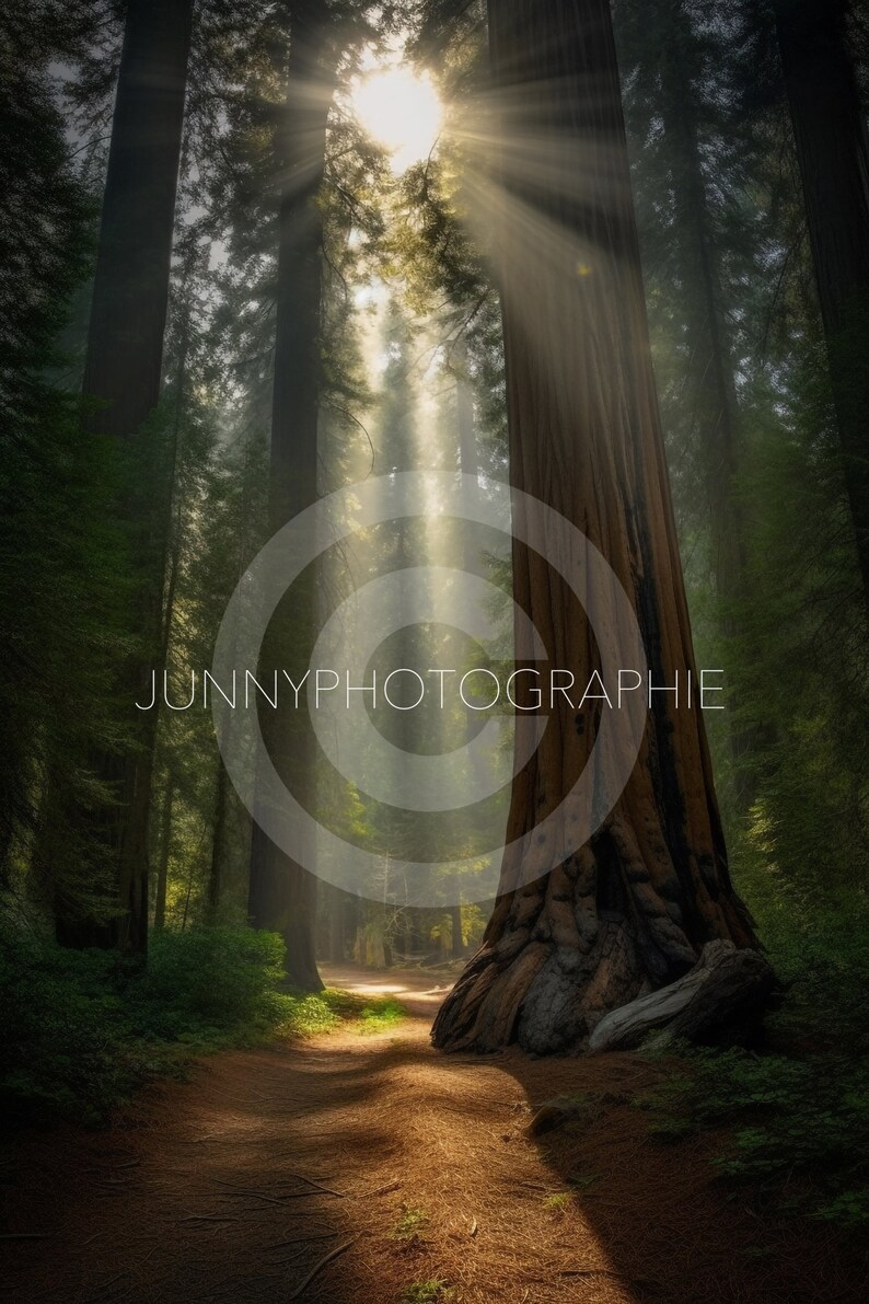 12 Redwood Forest Digital Background for Photoshop, Fine Art Texture ...