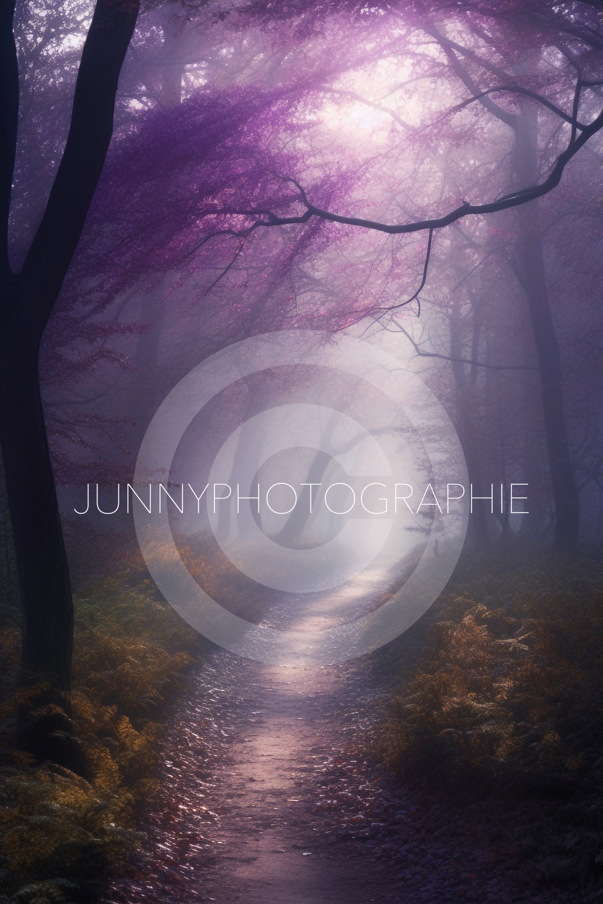 12 Purple Enchanted Forest Digital Background for Photoshop ...