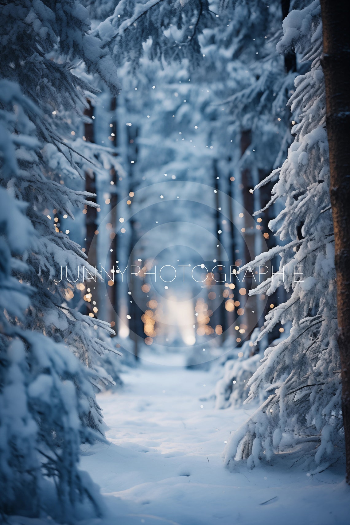 6 Digital Background of Fir Forest Scene for Photoshop, Photography ...