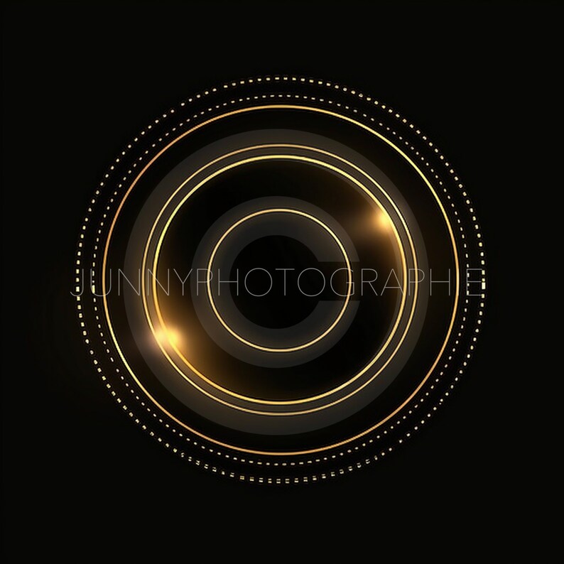 9 Golden Rings Overlay for Photoshop, Photography Background, Fine Art ...