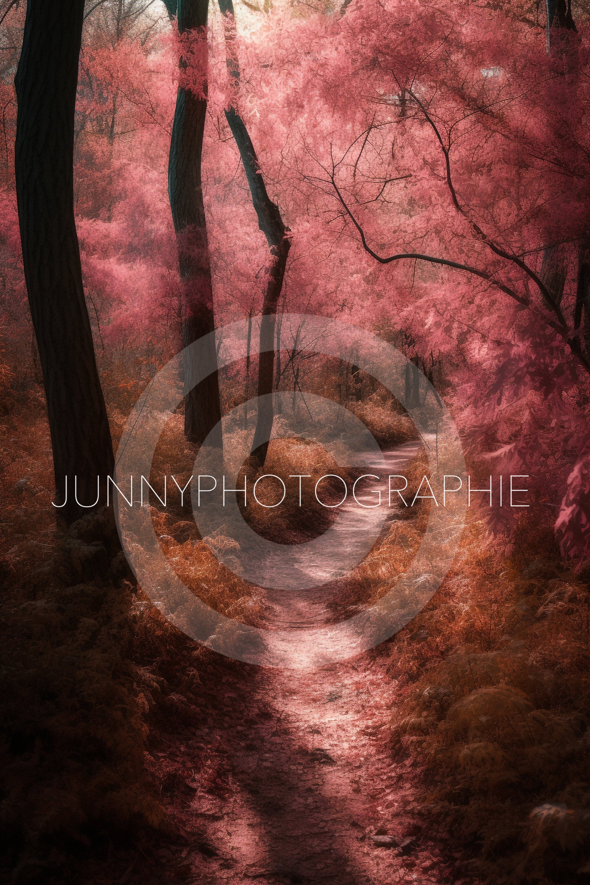 12 Pink Enchanted Forest Digital Background for Photoshop, Photography ...