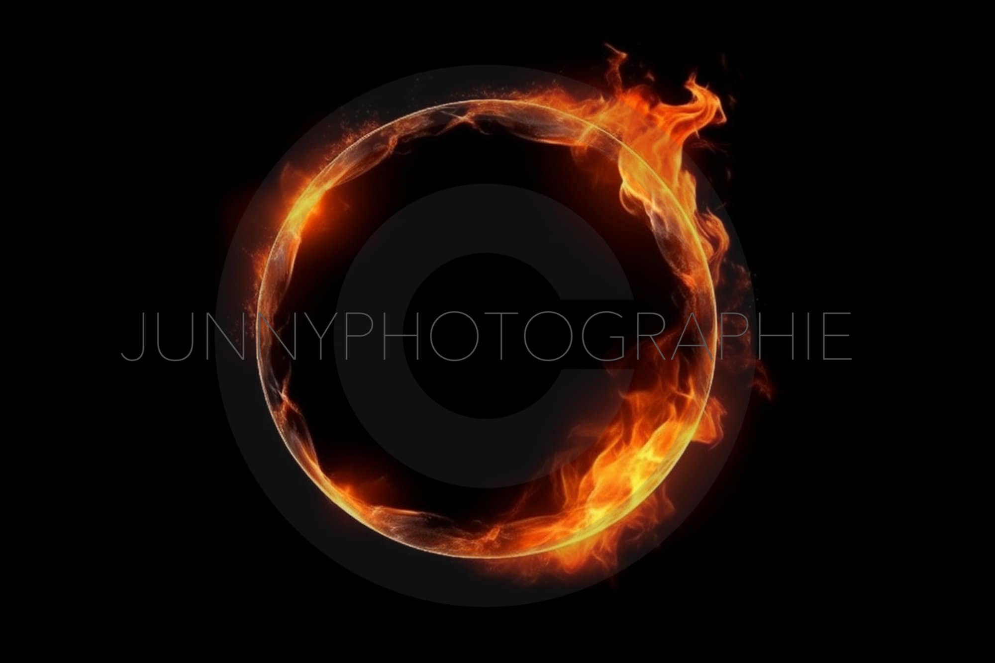 5 Rings of Fire Overlay for Photoshop, Photography Background, Fine Art ...