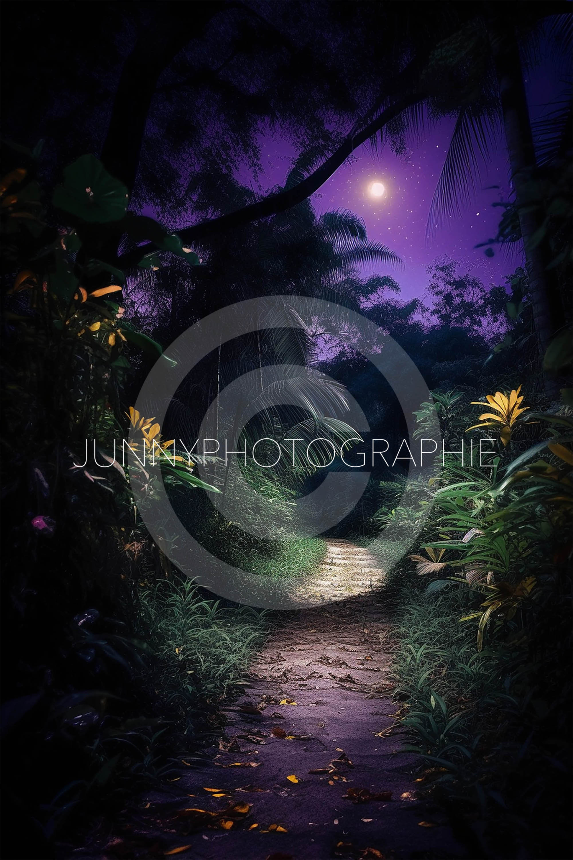12 Enchanted Tropical Forest Digital Background for Photoshop ...