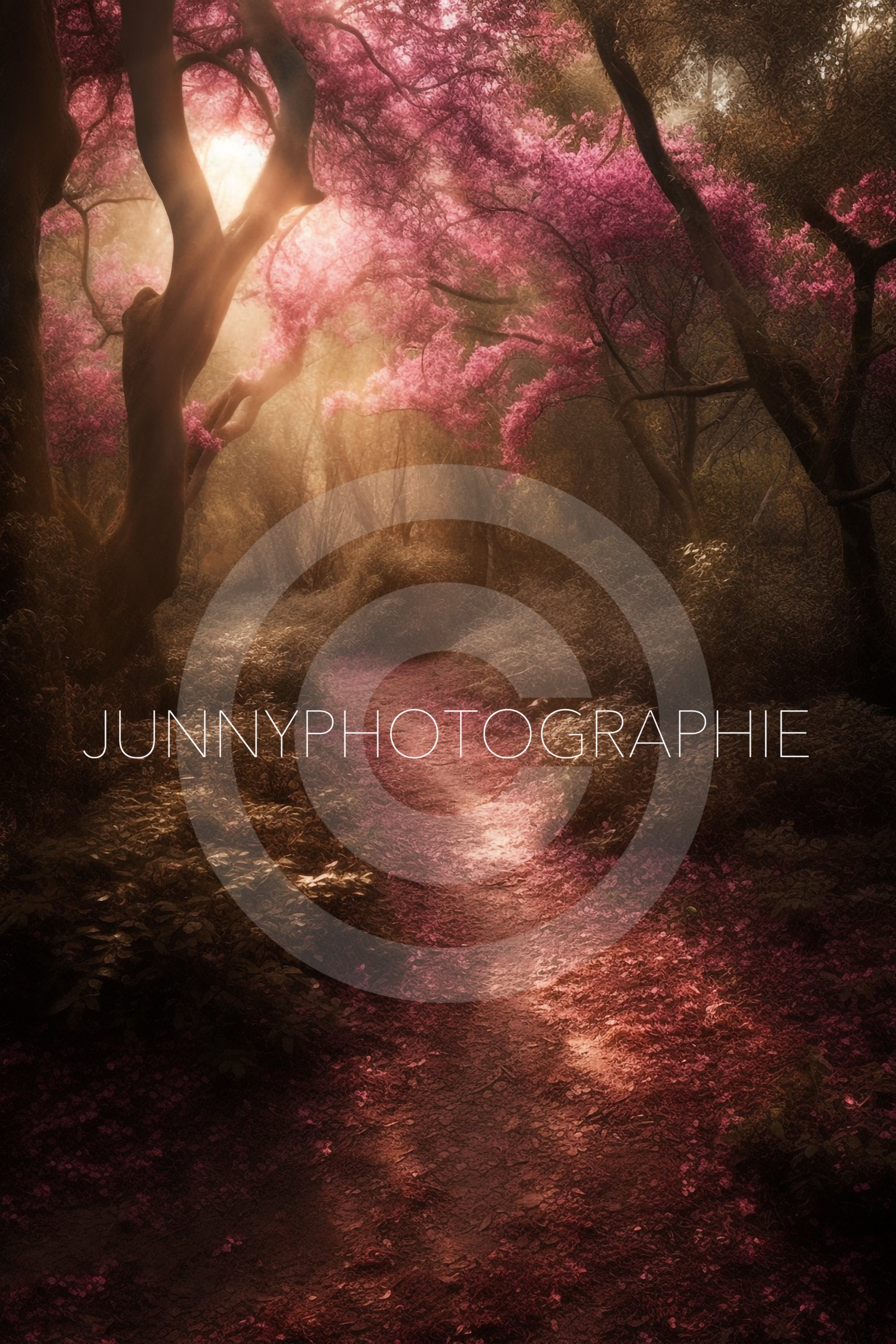 12 Pink Enchanted Forest Digital Background for Photoshop, Photography ...