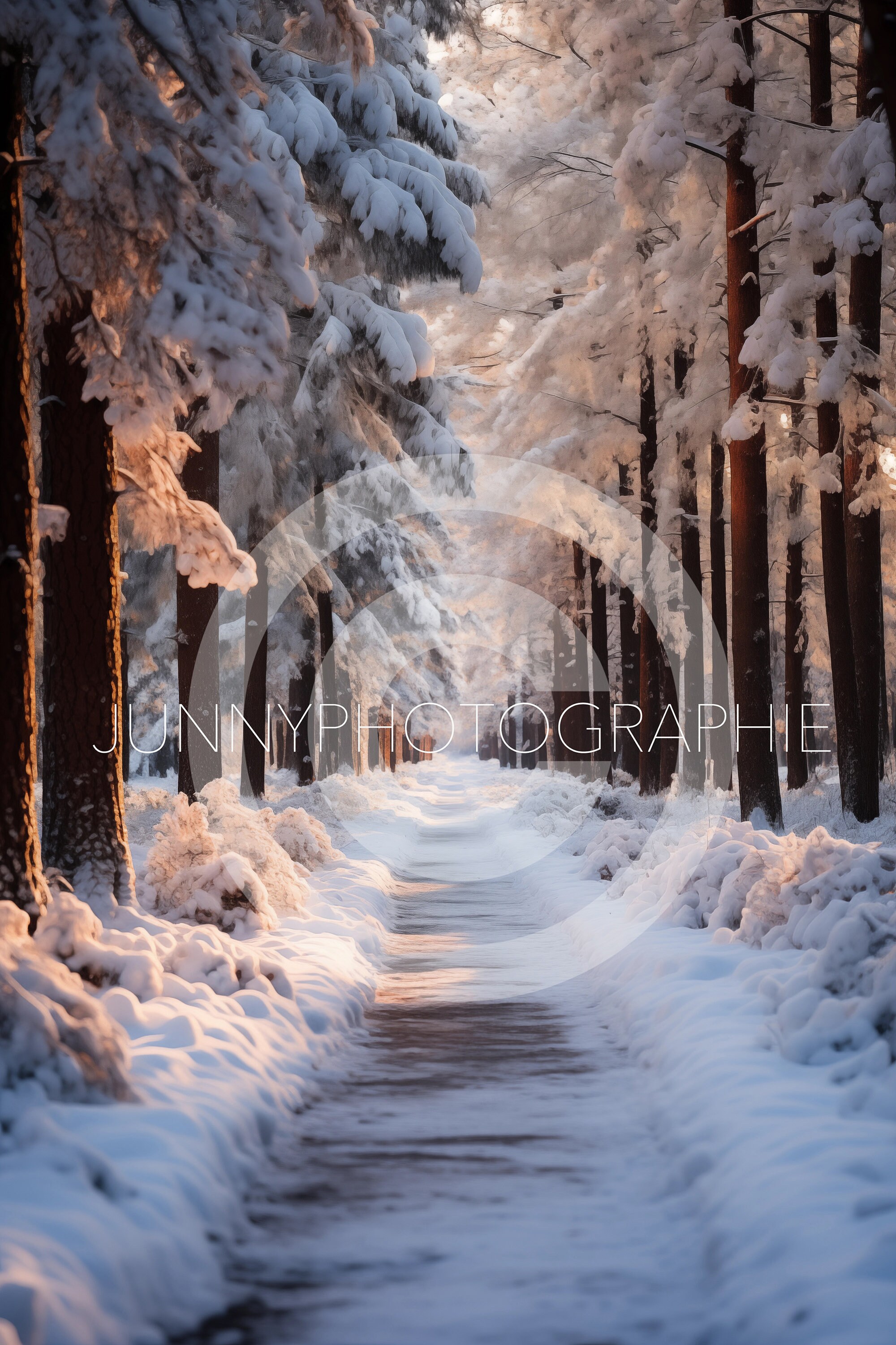 6 Digital Background of Fir Forest Scene for Photoshop, Photography ...