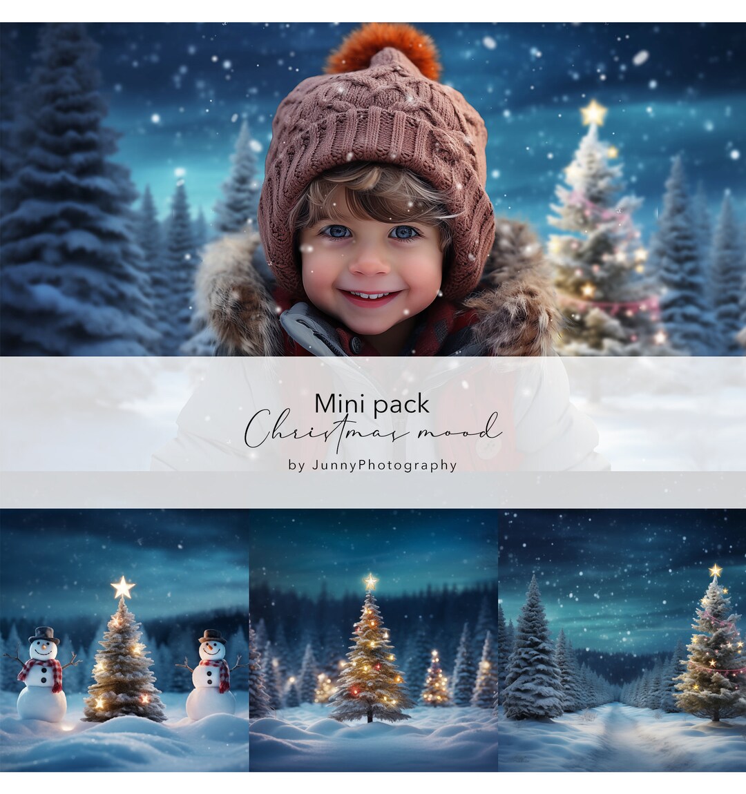 5 Digital Background of Fir Forest Scene for Photoshop, Photography ...